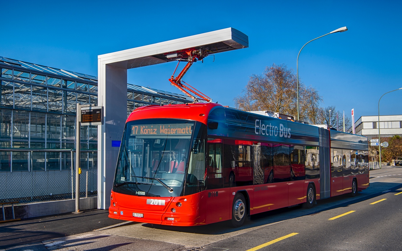 Bern is converting a line to electric bus operation. With Hess ...