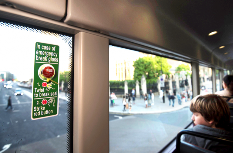 SnapXit emergency exit, the safety device developed for bus operations