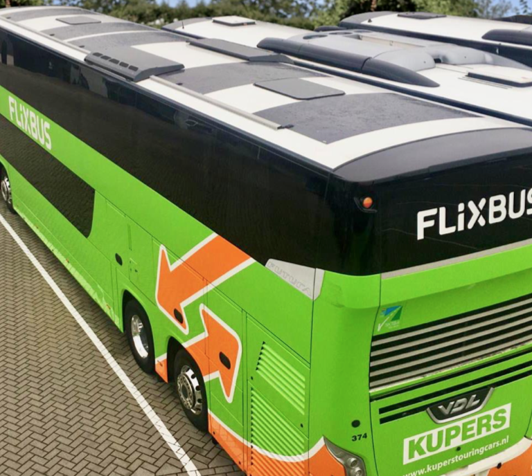 FlixBus places solar panels on buses. On board equipments are green ...