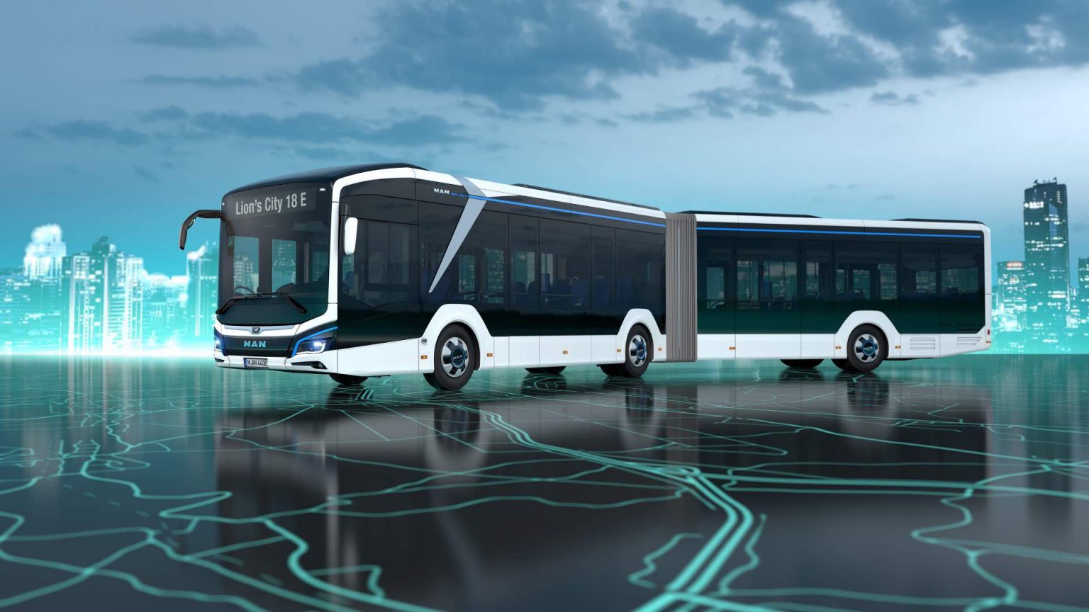 MAN Lion’s City 18 E, series production in 2021. With 640 kWh battery