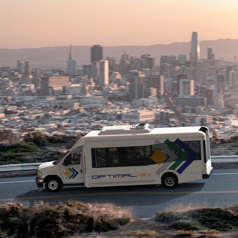 Optimal EV launches an electric shuttle bus (with Proterra)
