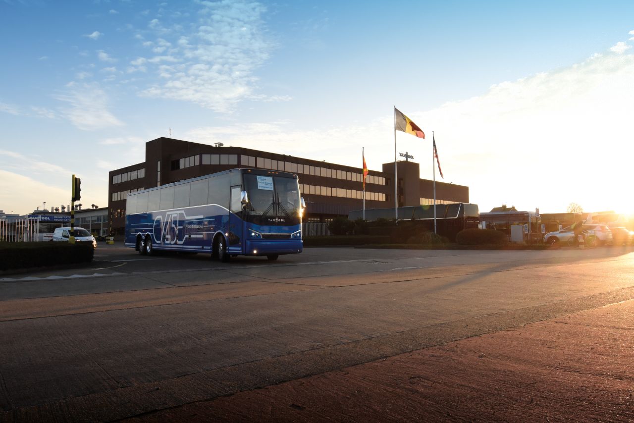 Van Hool electric coach is reality. The first unit of the CX45E shipped ...
