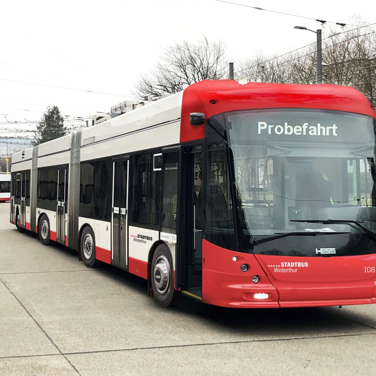 Switzerland, Hess electric buses in Winterthur. A tender awarded for up ...