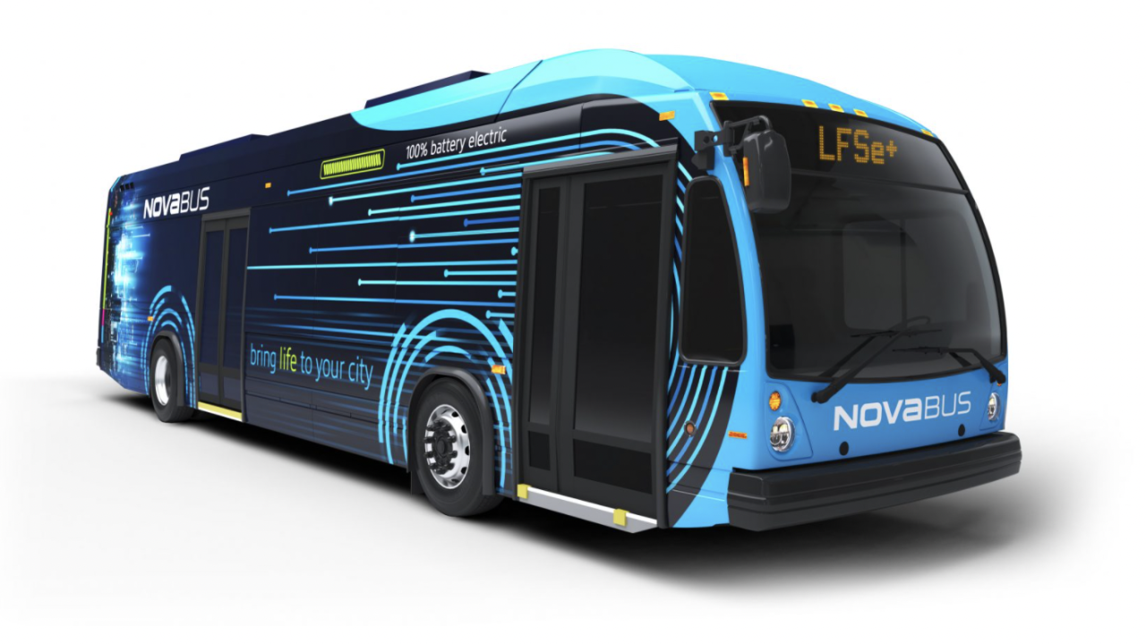 Nova Bus, new LFSe+ electric bus launched at New York Public Transit ...