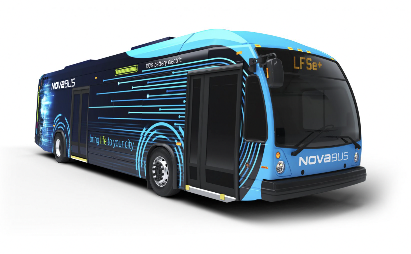 Nova Bus, new LFSe+ electric bus launched at New York Public Transit Association conference in ...