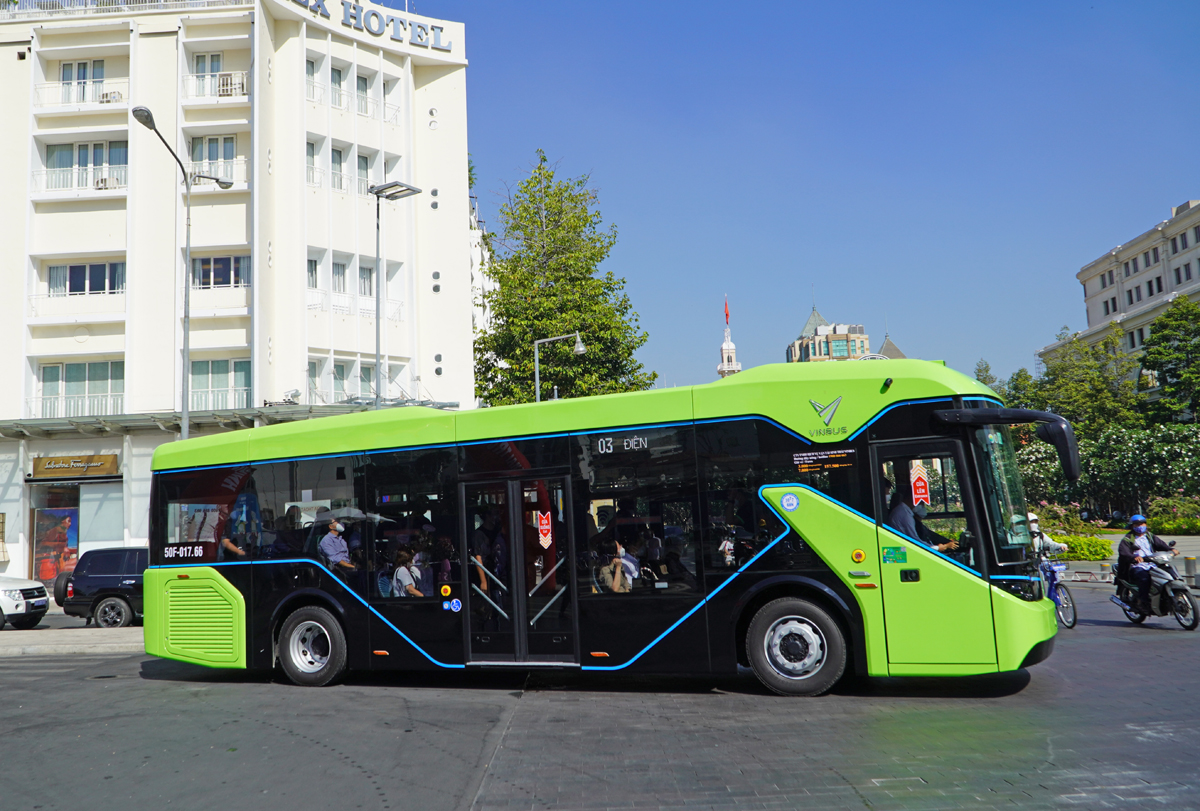 Vietnam, first e-bus service launched in the city of Ho Chi Minh City