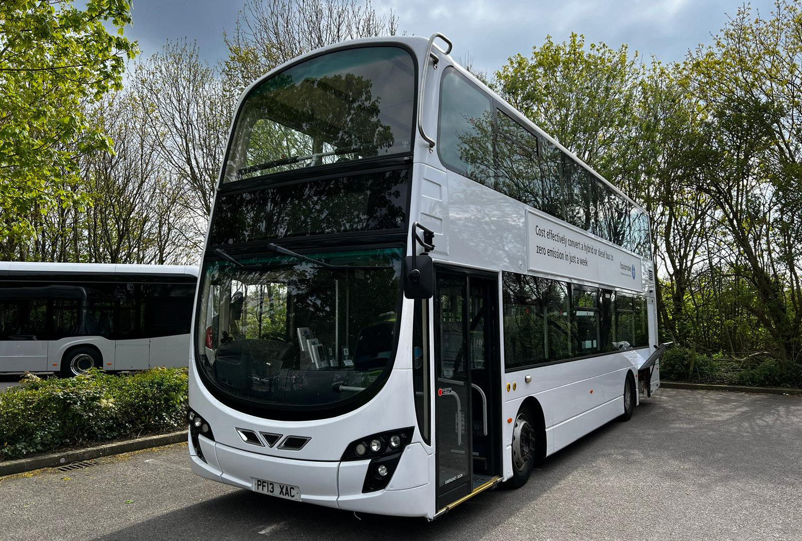 Equipmake showcases its repower solution (on a Volvo double decker bus)