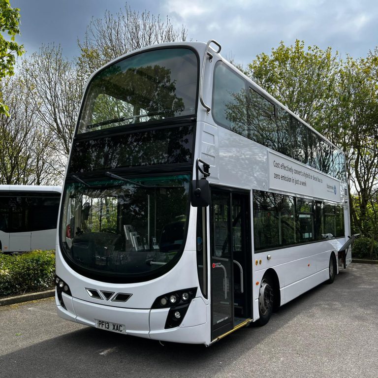 Equipmake showcases its repower solution (on a Volvo double decker bus)