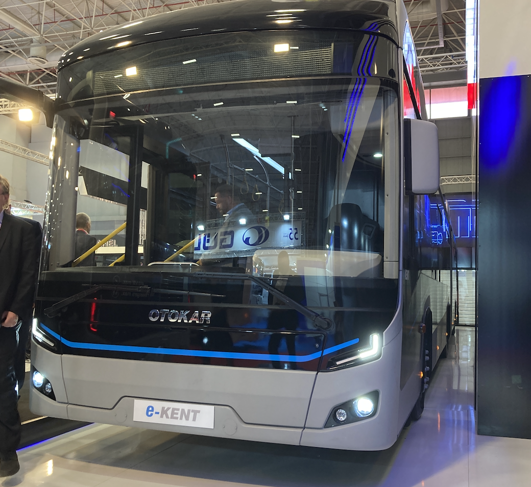 Otokar launches articulated version of the e-Kent at Busworld Turkey