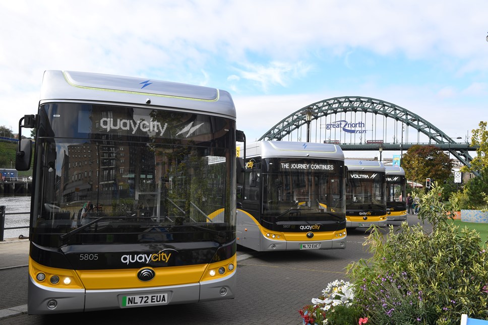 Go-Ahead has launched nine Voltra electric buses in the North East region
