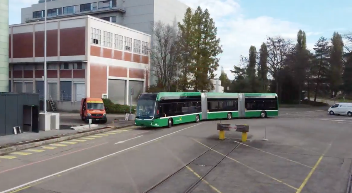 The first Hess 24-meter e-bus landed in Basel. It's the first of 8 ...