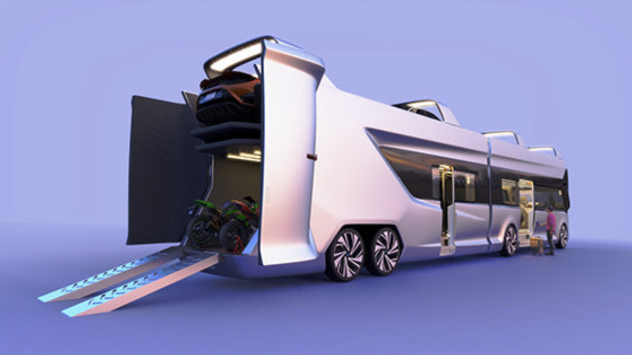 The French start-up and the H2 coach concept that carries cars with ...