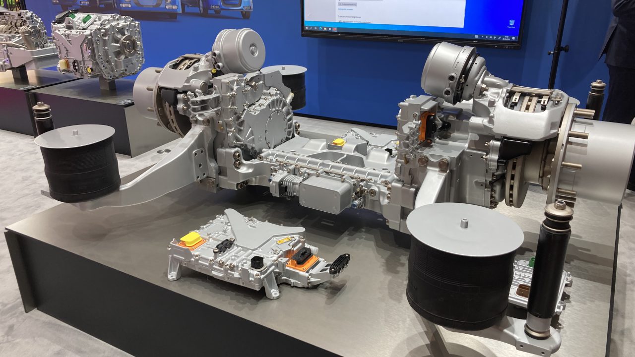Up the curtain on the AxTrax 2 electric axle by ZF (with series production to begin in 2025)