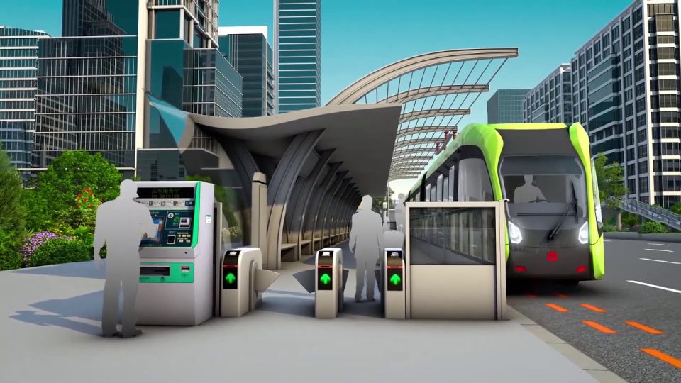 Trackless tram trial launched in Stirling (Perth, Australia) with a 30 ...