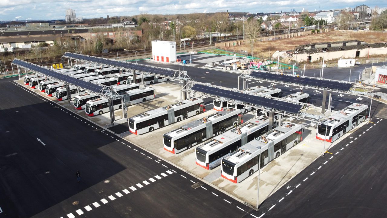 KVB inaugurated its new Porz electric bus depot in Cologne, with room for over 100 e-buses