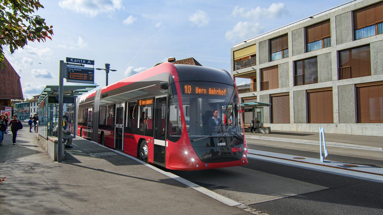 13 Hess double-articulated trolleybuses will be deployed in Bern