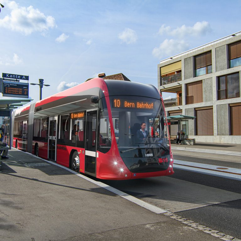 13 Hess double-articulated trolleybuses will be deployed in Bern