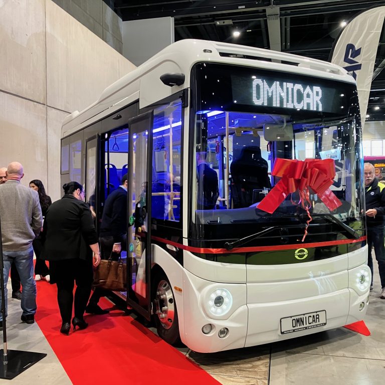 German bodybuilder Omnicar launches e-minibus models at Bus2Bus in Berlin