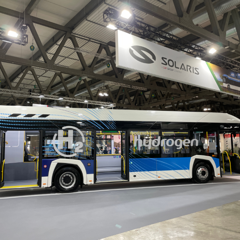 Solaris at Next Mobility Exhibition with the Urbino 12 hydrogen bus (600 units in order book ...