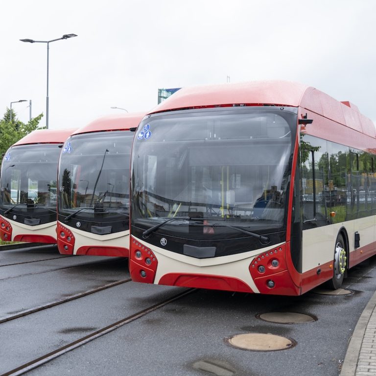 First batch of Skoda trolleybuses coming to Vilnius (out of a 91-units ...