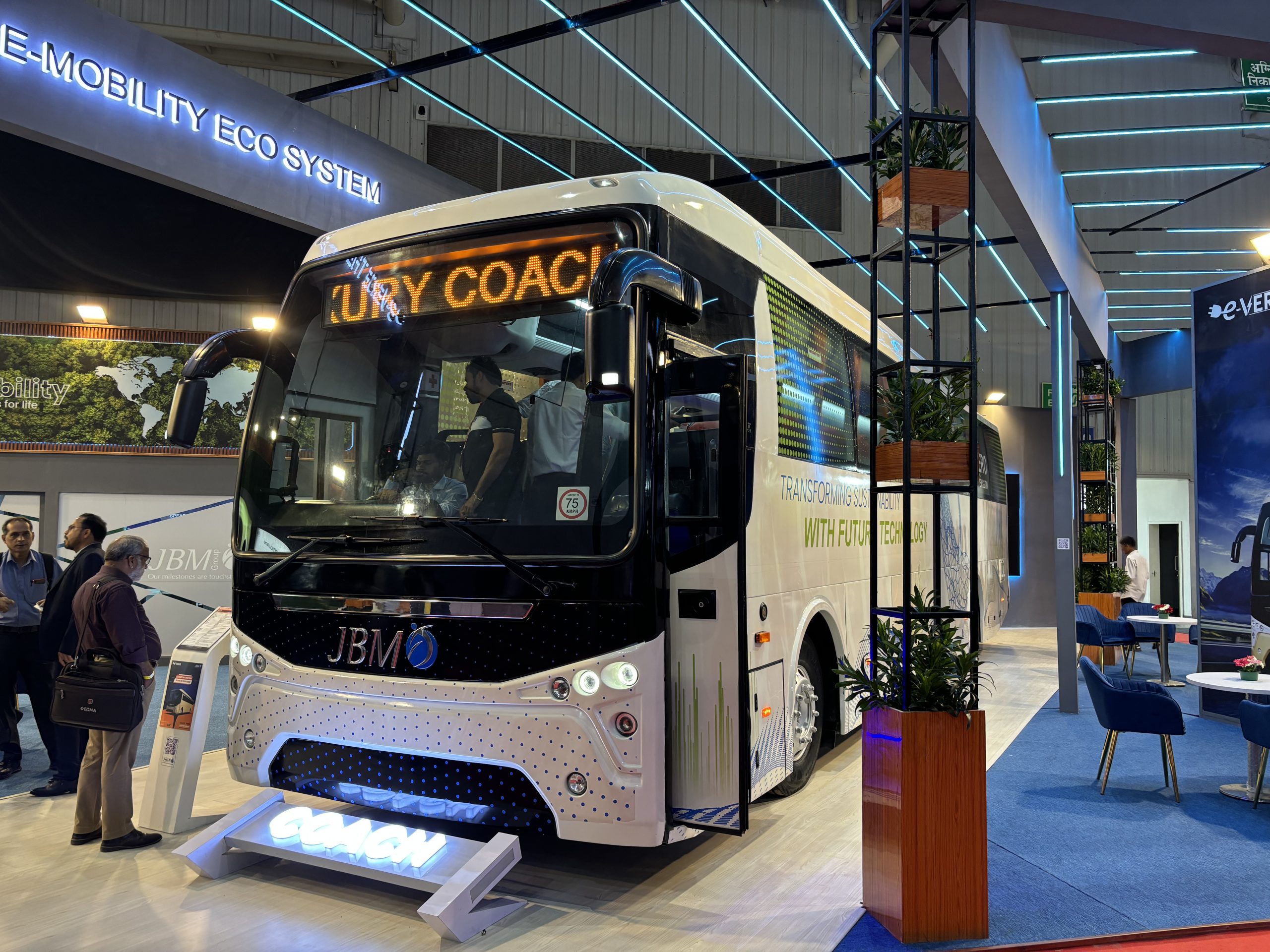 JBM presented E12 Galaxy electric coach at Prawaas 4.0 - Sustainable Bus