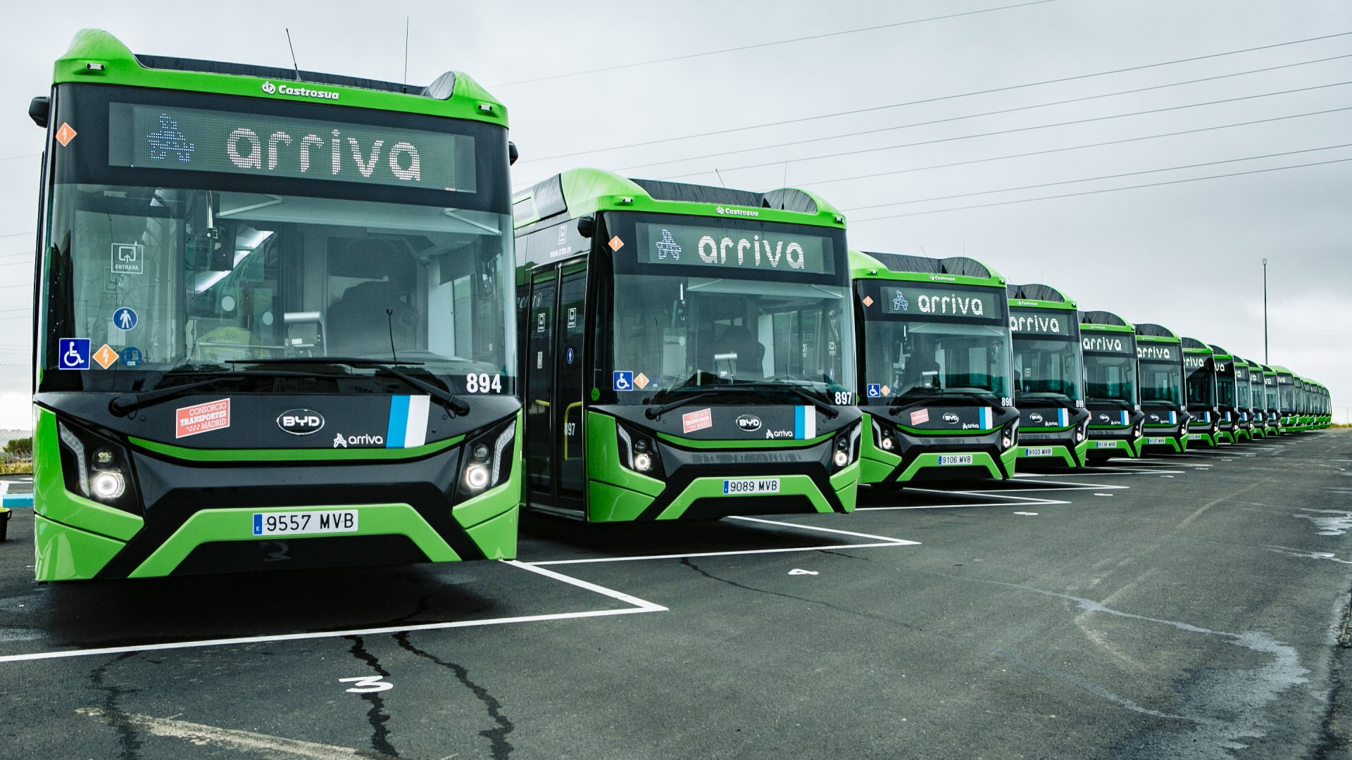 Arriva launches 21 new e-buses (by BYD - Castrosua) and converted depot in Madrid area ...