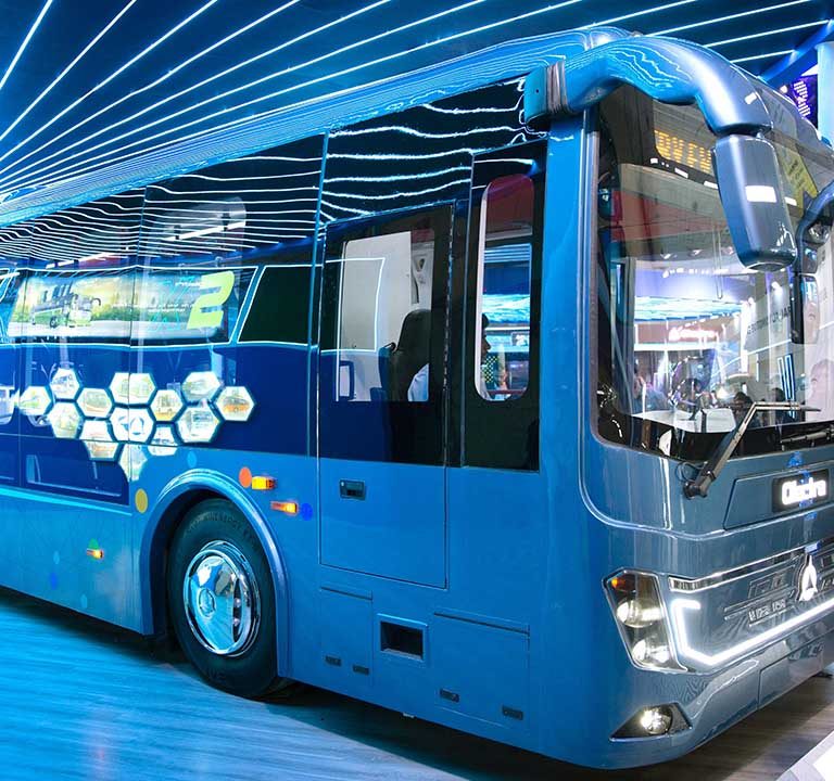 Olectra Greentech: blade battery bus chassis launched at Bharat ...