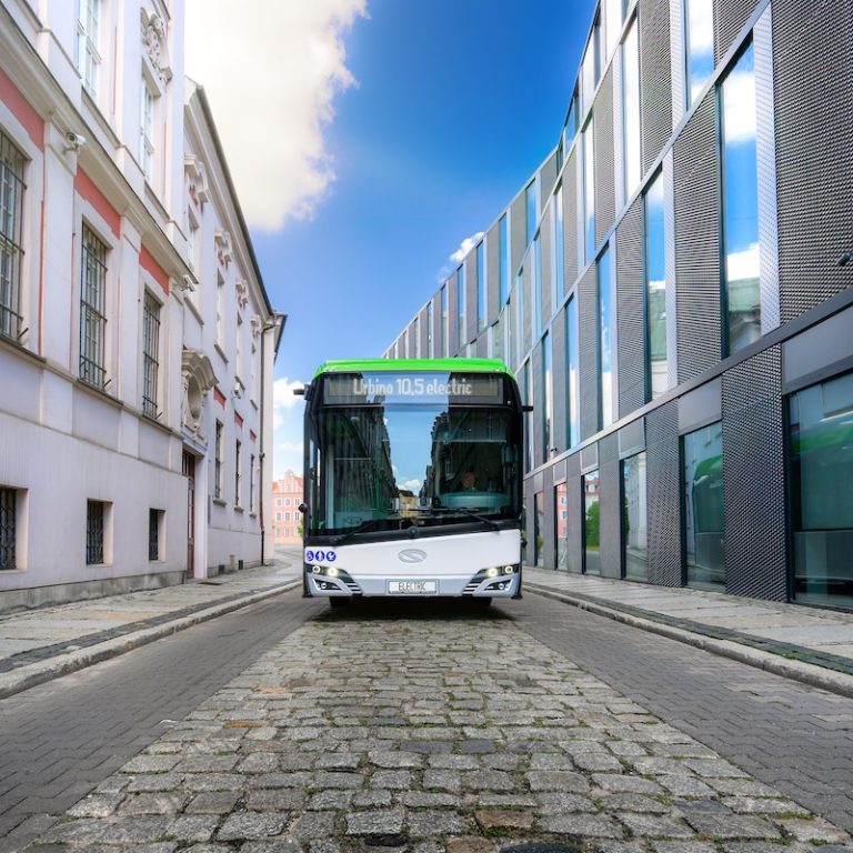 Solaris Urbino 10,5 electric makes its debut at Busworld 2025, accomodating up to 85 passengers ...