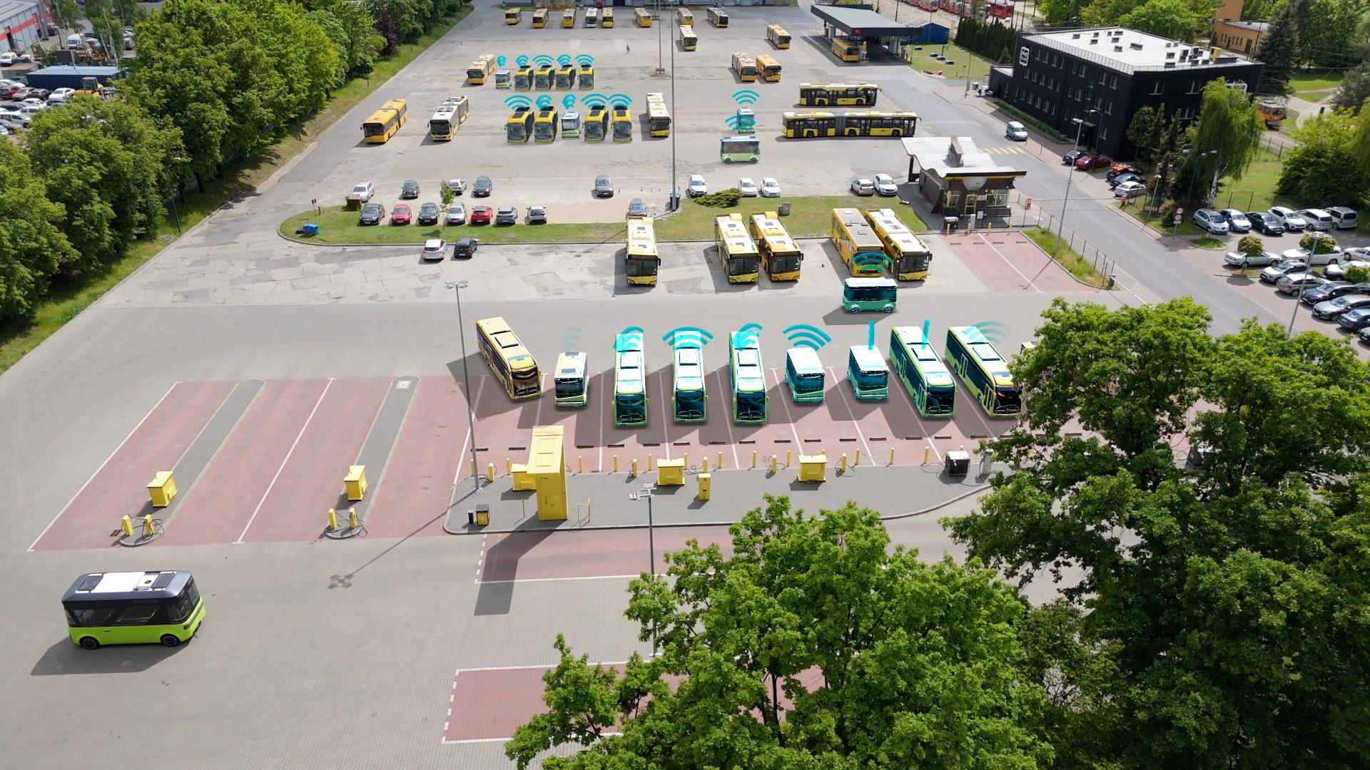 Smartbus, autonomous driving starts in the depot