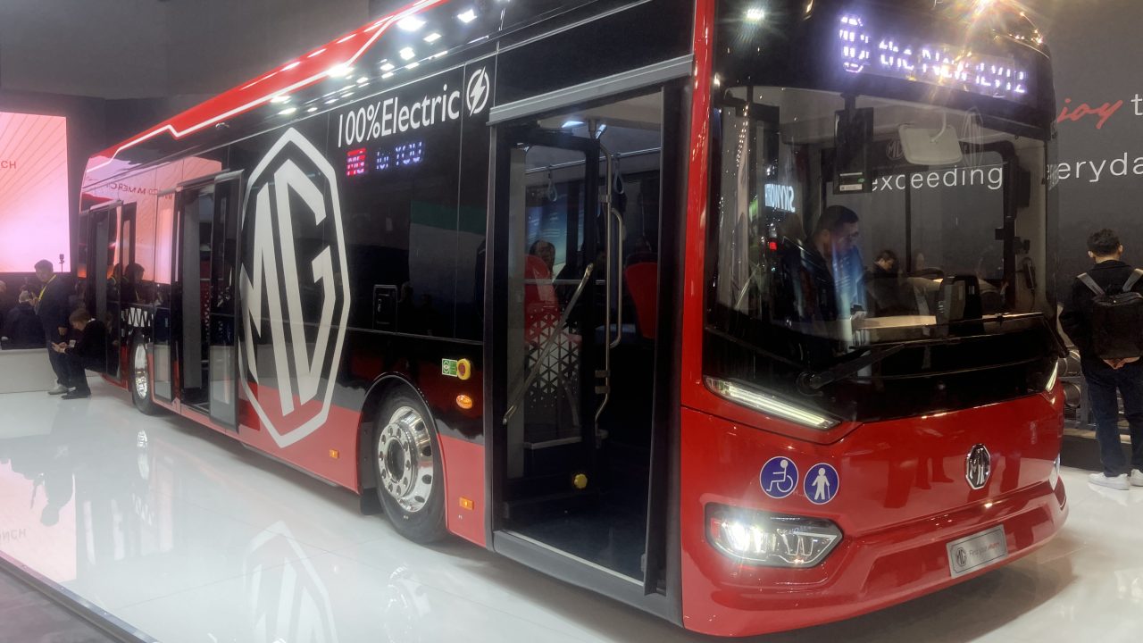 MG enters the electric bus arena with the iEV12 debut at Busworld - Sustainable Bus